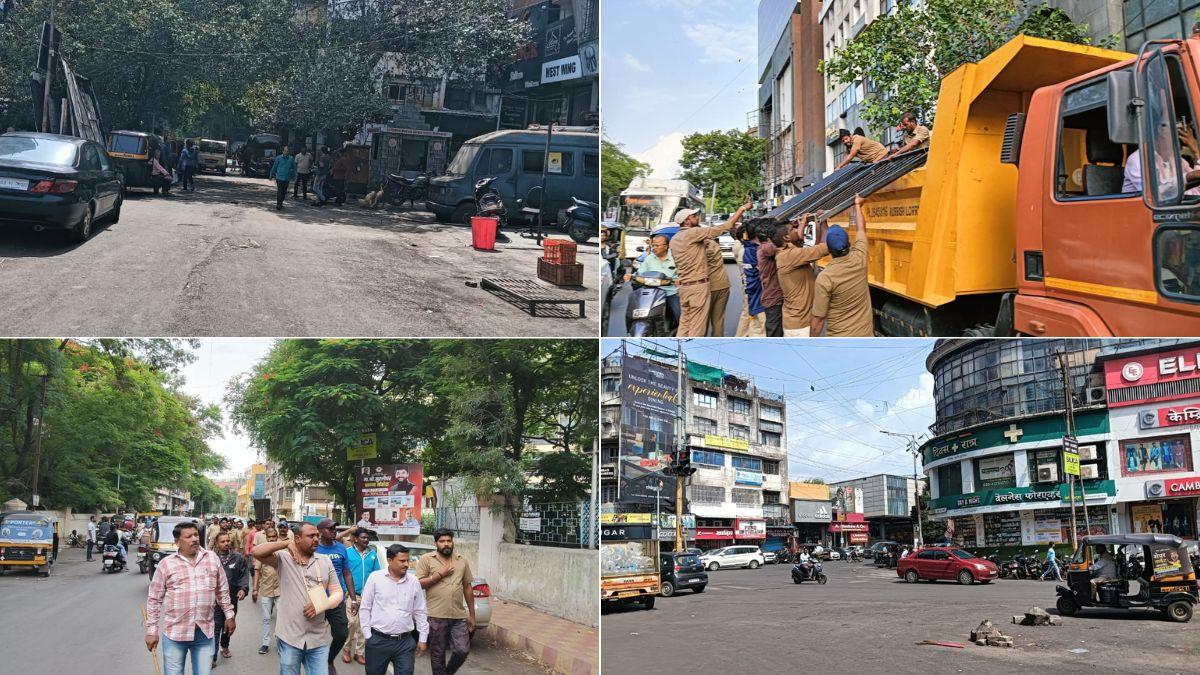 Pune Cantonment Board Clears MG Road of Hawkers and Carts - PuneNow