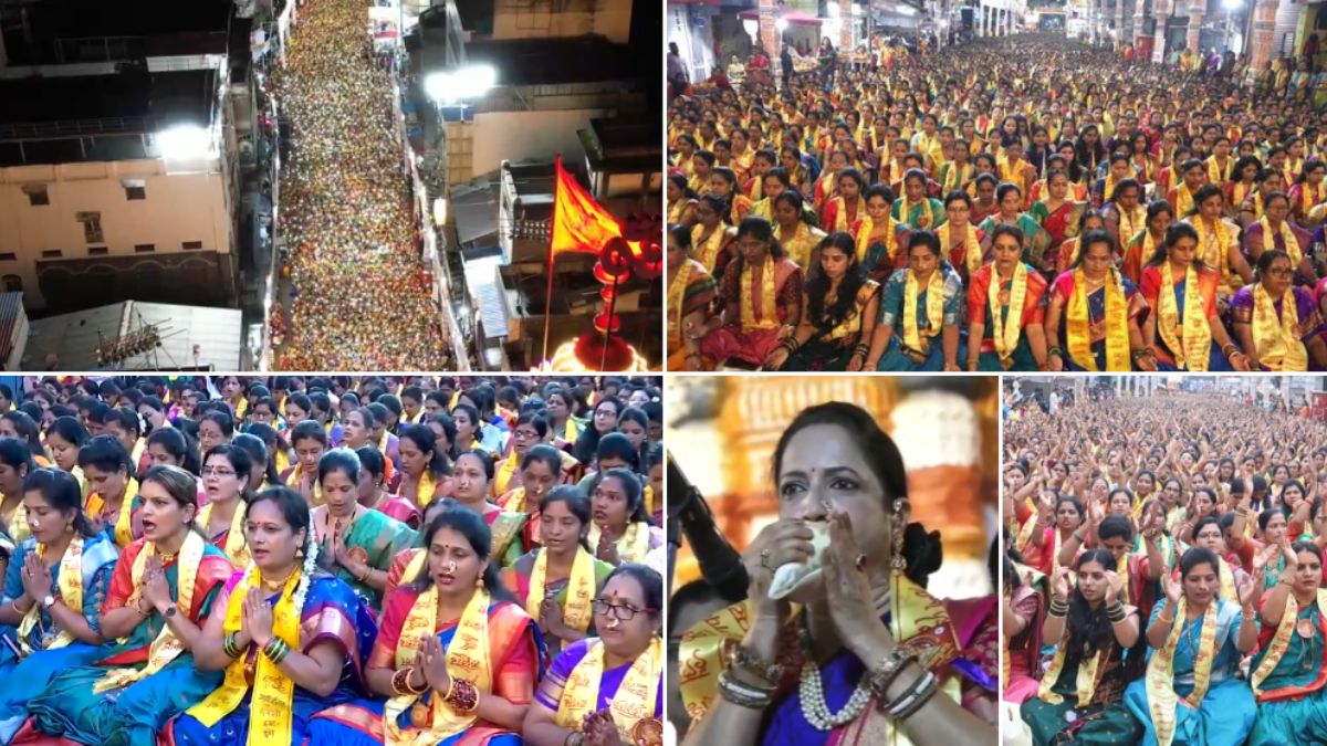 Pune: 42000 women recite Atharvashirsha and perform Mahaarti at ...