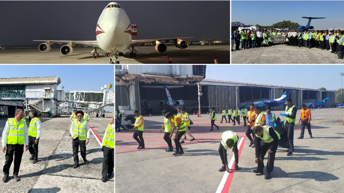 Pune Airport Conducts Foreign Object Debris Fod Walk To Enhance