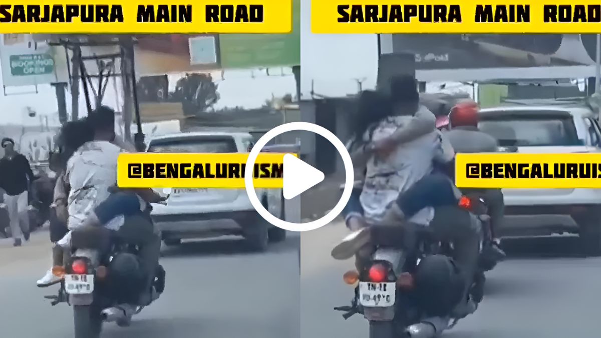 Viral Video: Bengaluru Techie Arrested for Reckless Bike Ride with Girlfriend on Lap - PuneNow