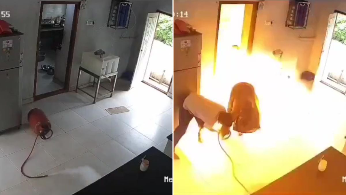 Terrifying LPG Cylinder Explosion Caught on CCTV: Miraculous Escape of ...