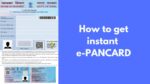 E-PAN Card: How to Get Your Instant PAN Card Online for Free - PuneNow