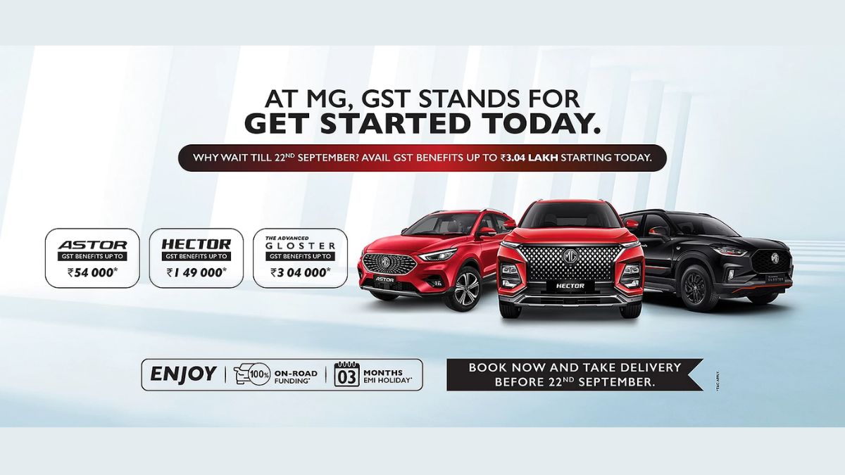 JSW MG Motor Cuts SUV Prices by Up to ₹3.04 Lakh After GST Reduction ...