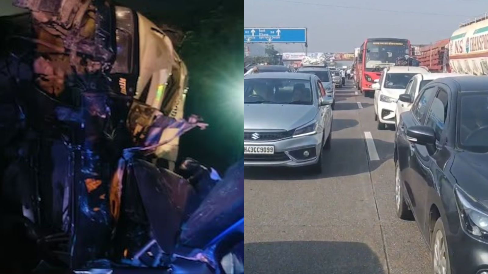 Massive Jam After Accident on Mumbai-Pune Expressway: Truck Crashes ...