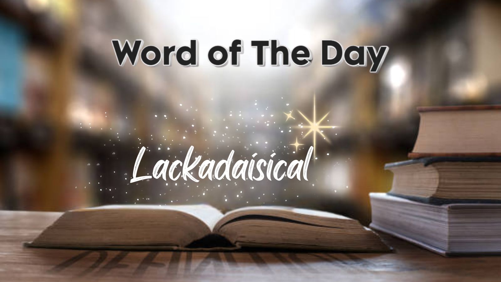 Word of the Day: Lackadaisical | WordCraft by PuneNow
