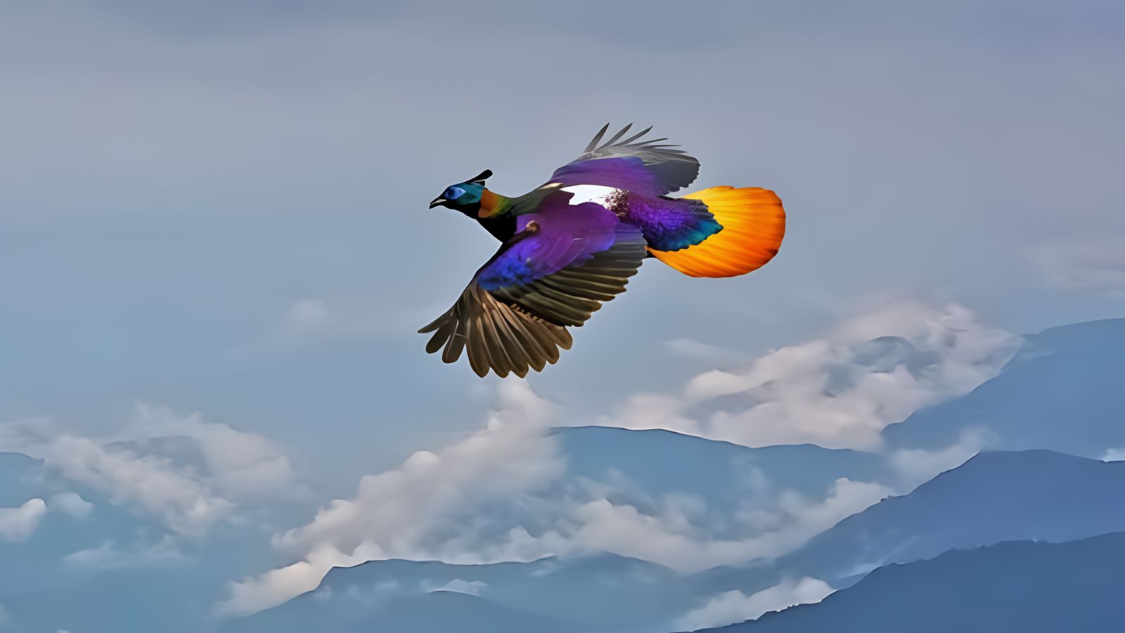Rare ‘Nine-Colored’ Himalayan Monal Spotted in Flight Over Bhutan ...